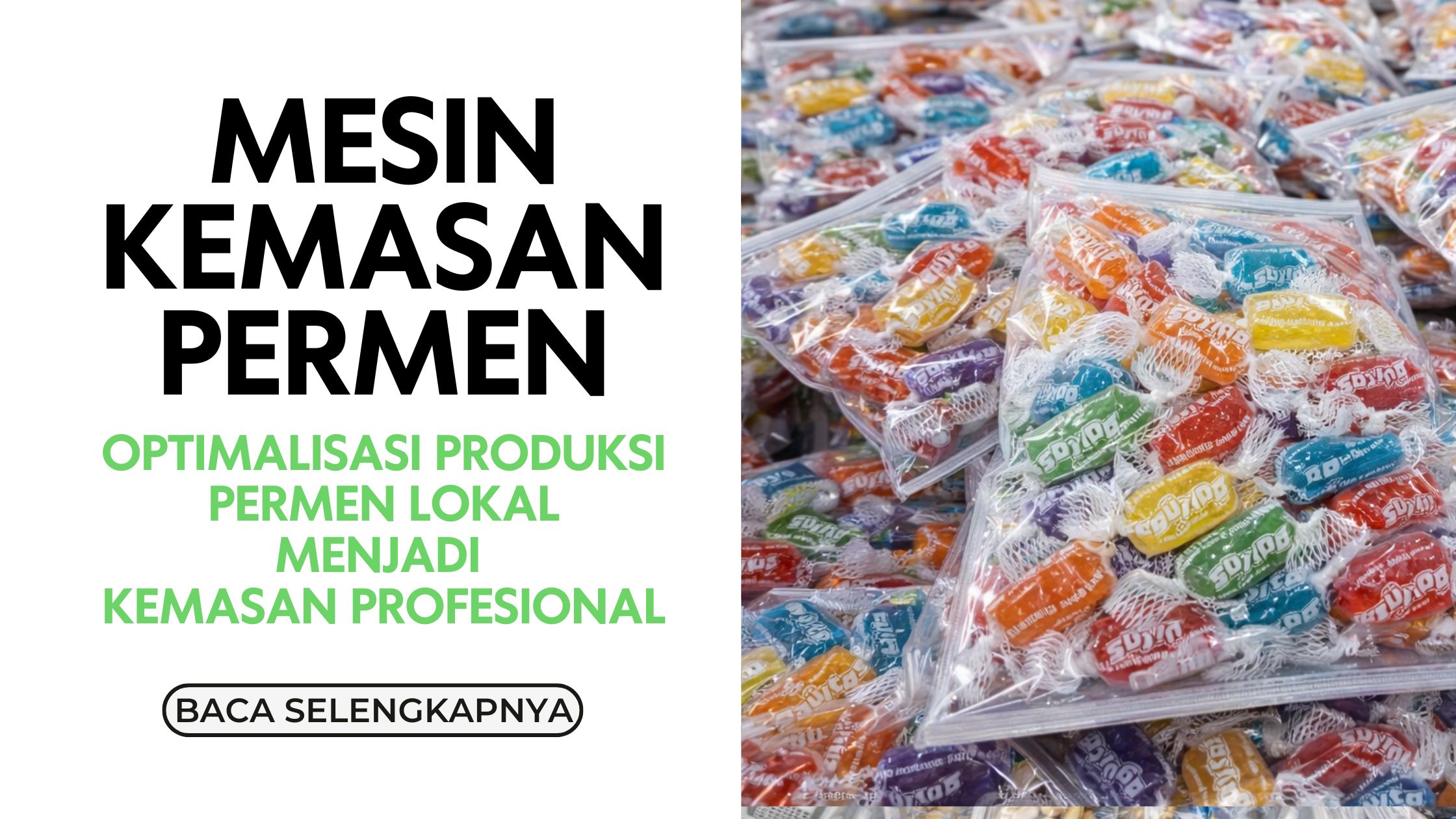 MESIN KEMASAN PERMEN : Optimalisasi Produksi Permen Lokal